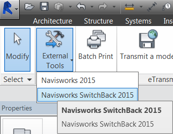 Using SwitchBack for Revit and Navisworks 2015 – ARKANCE UK Community