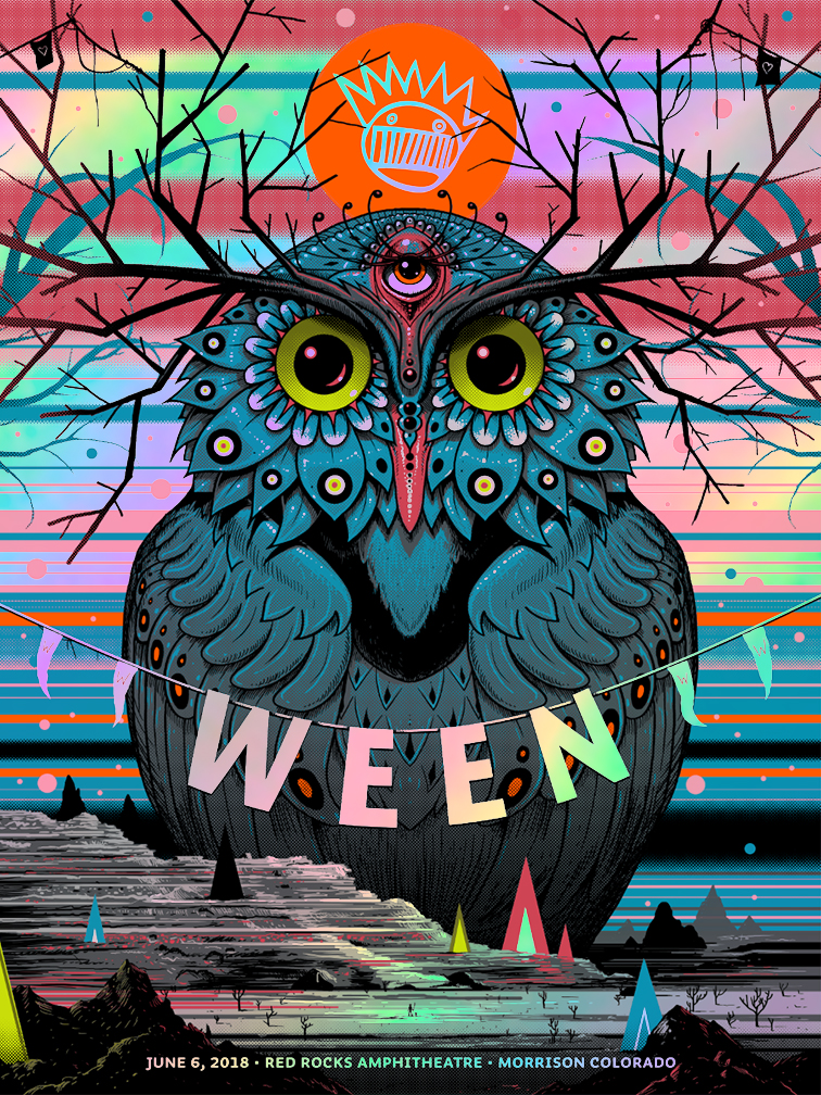 INSIDE THE ROCK POSTER FRAME BLOG: Jeff Soto Ween Red Rocks Posters Release