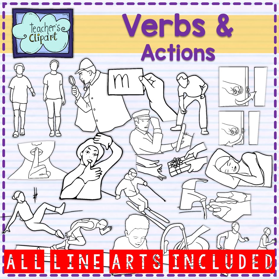 Teacher´s Clipart: Verbs Clipart with a freebie