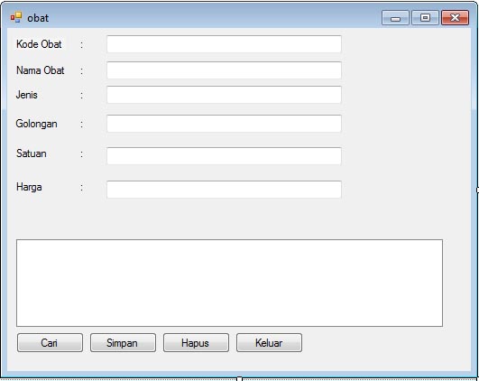 Contoh Aplikasi Penjualan Obat Di Apotek ~ Ahmad Rifai