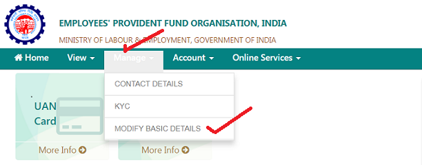 Online correction in Name, DOB, and Gender in EPF UAN