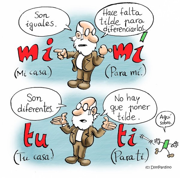 EJERCICIOS DE ESPAÑOL.: TILDE DIACRÍTICA