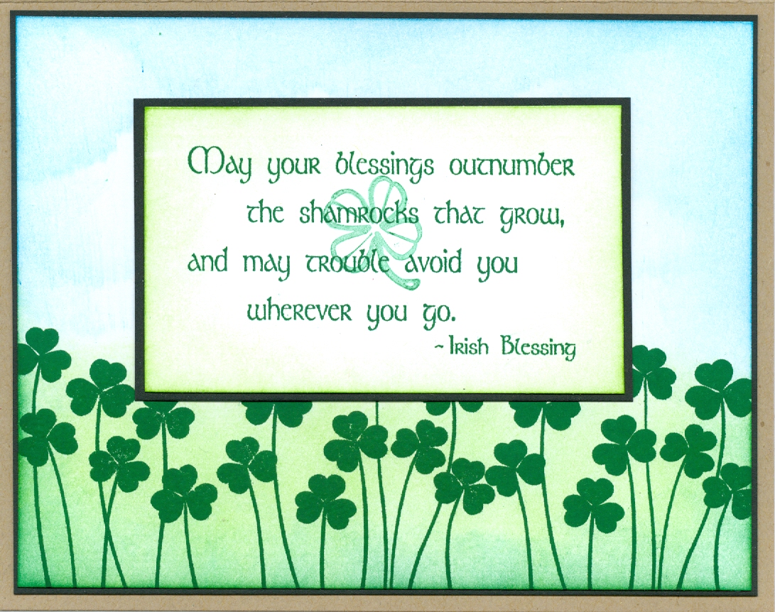 DRS Designs Rubber Stamps: Fields of Shamrocks