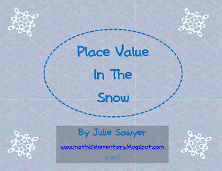 Classroom Freebies Too: Place Value in the Snow