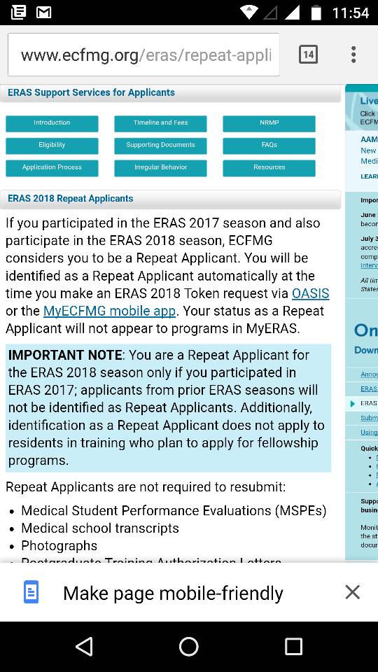 Medicowesome: ERAS token, AAMC account, Letter of Recommendation