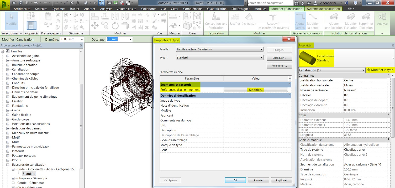 Revit-Mémo: Revit MEP_Revit 2017_Paramétrage des brides_Catégorie et ...