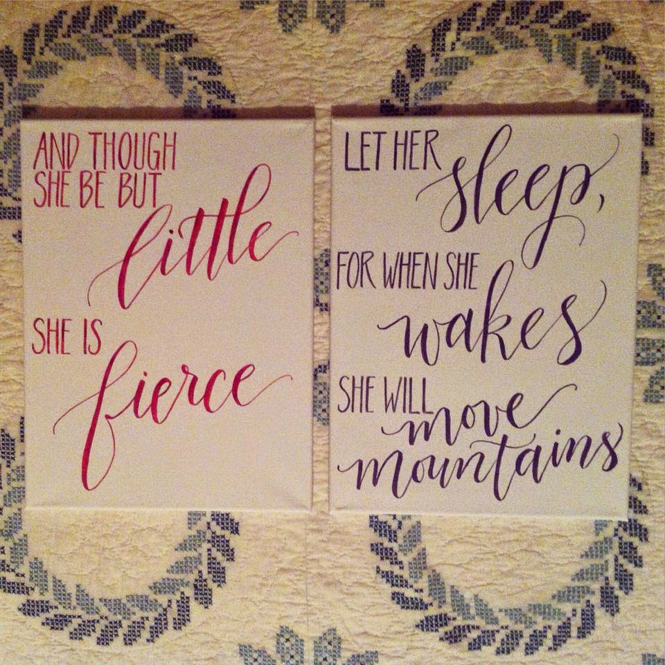 Joie de Vivre Calligraphy: Calligraphy signs for nursery