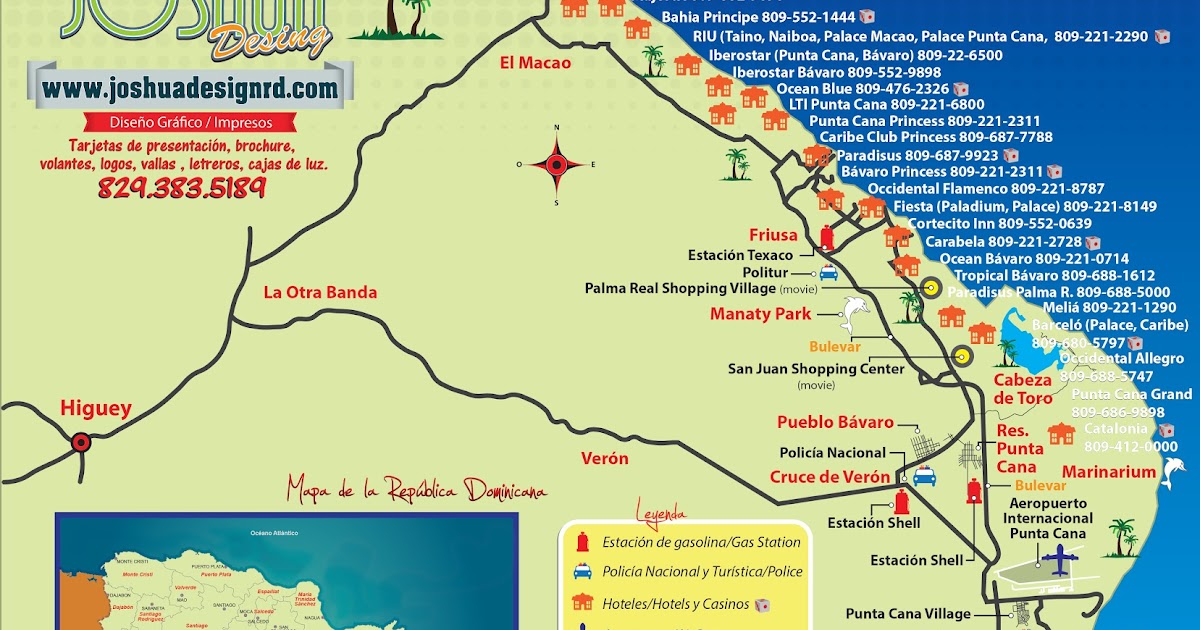 RD en fotos: Mapa turístico Punta Cana y Bávaro