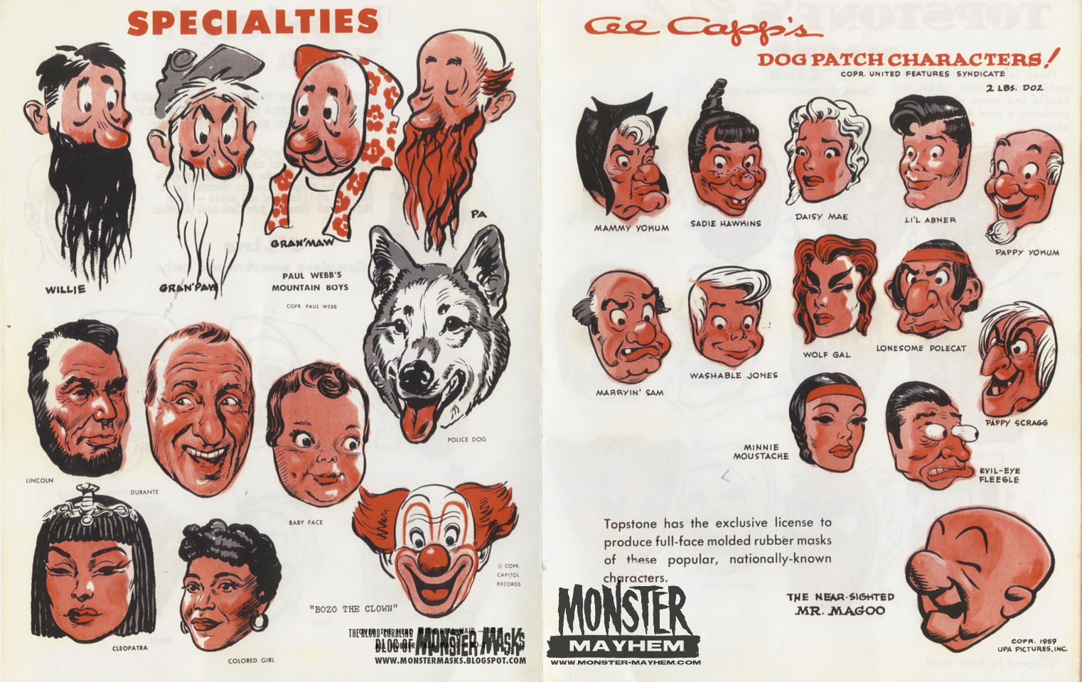 1960 Topstone Catalog | Blood Curdling Blog of Monster Masks