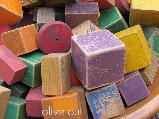 Olive Out: Vintage Blocks and Way Rite Scale Now Mine
