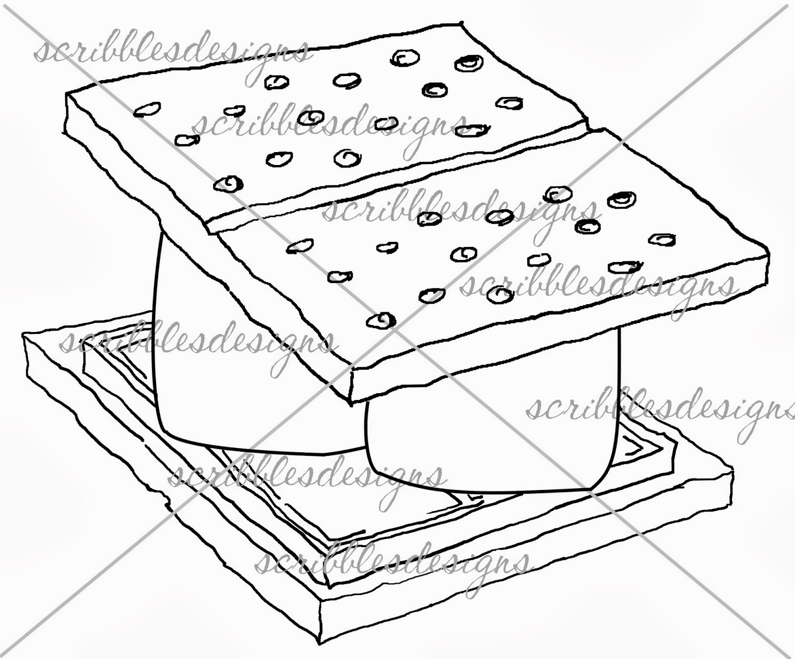 Smores Coloring Pages Sketch Coloring Page