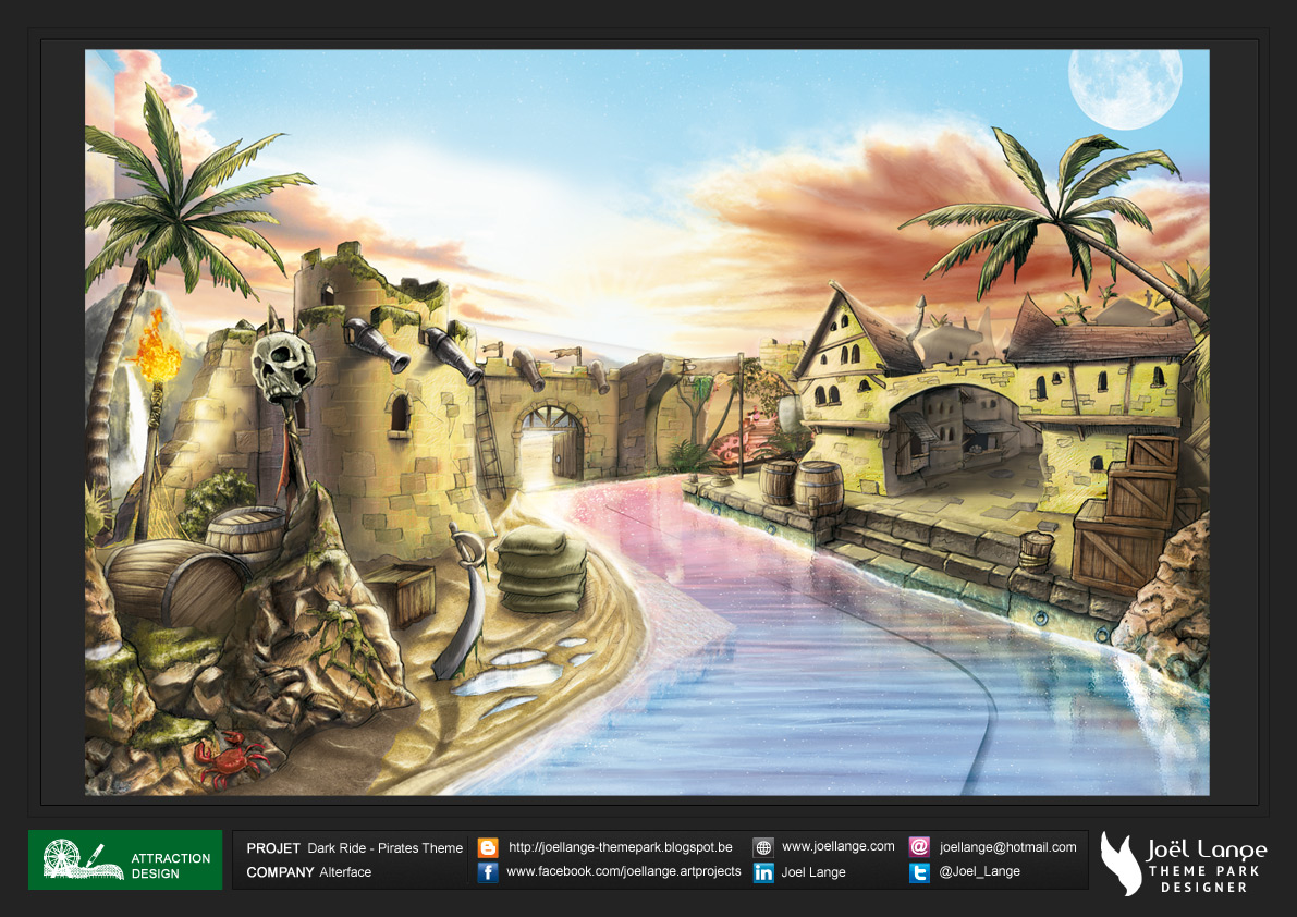 Interactive Dark Ride Design - Pirates Plunder - Concept art