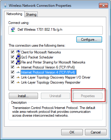 Chandler: Windows 7 TCP/IPv4 is disable