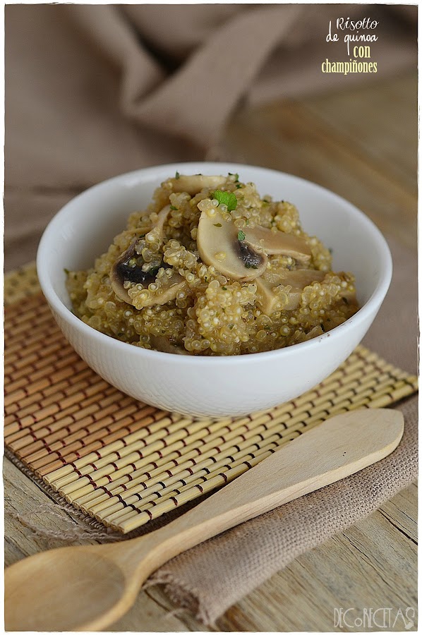 Quinotto (risotto de quinoa) con champiñones al ajillo | Cocina