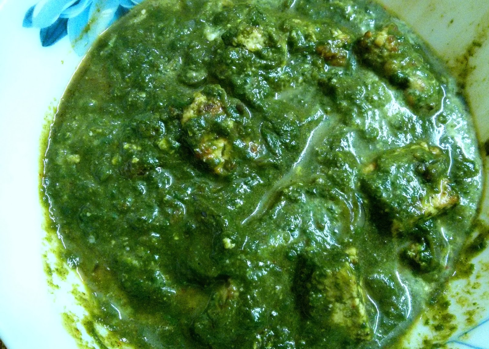 For the Love of Food : Palak Paneer (Indian cottage cheese in spinach ...