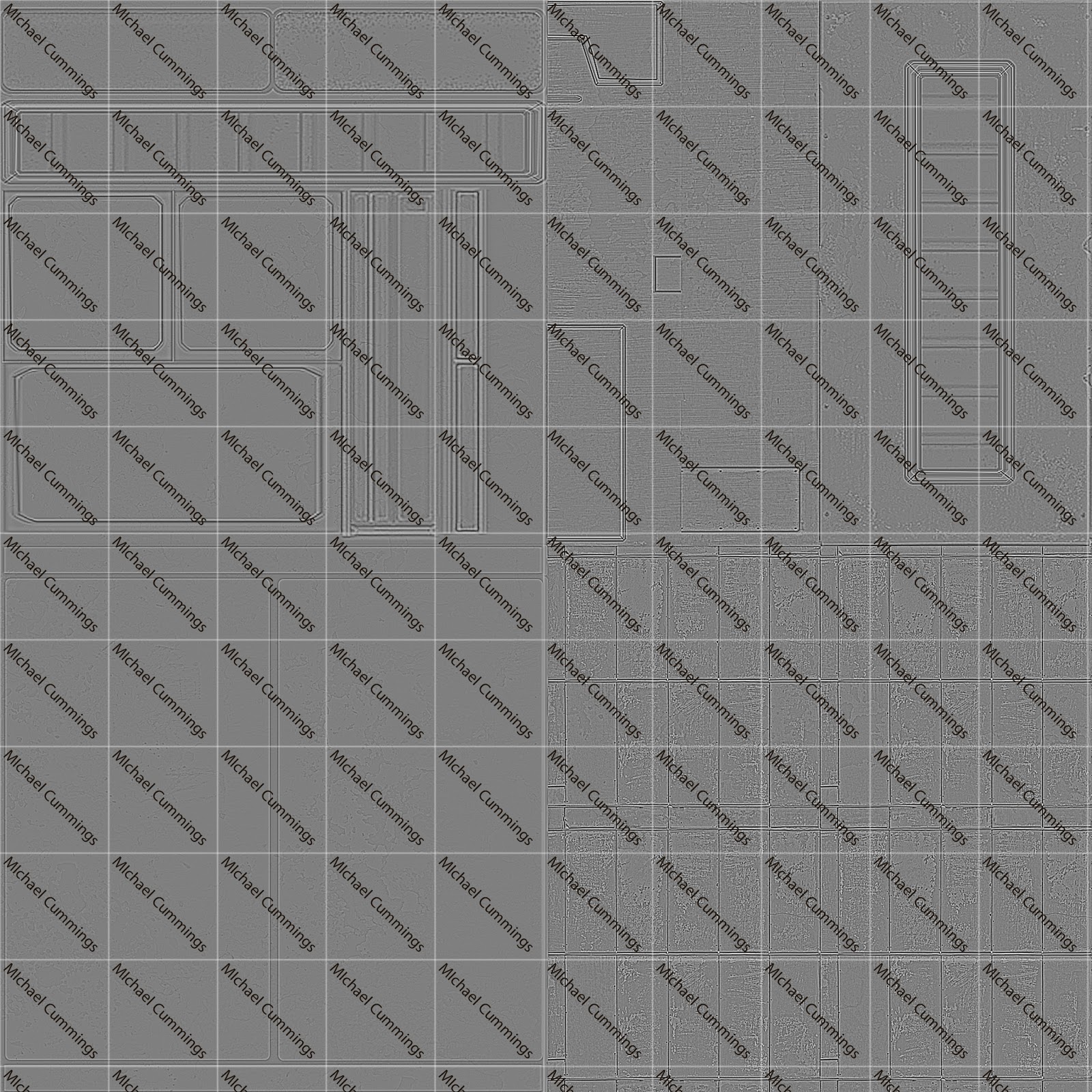 Modular Texture Sheet (Cavity Maps, AO Maps, Specular Maps, Detailed ...