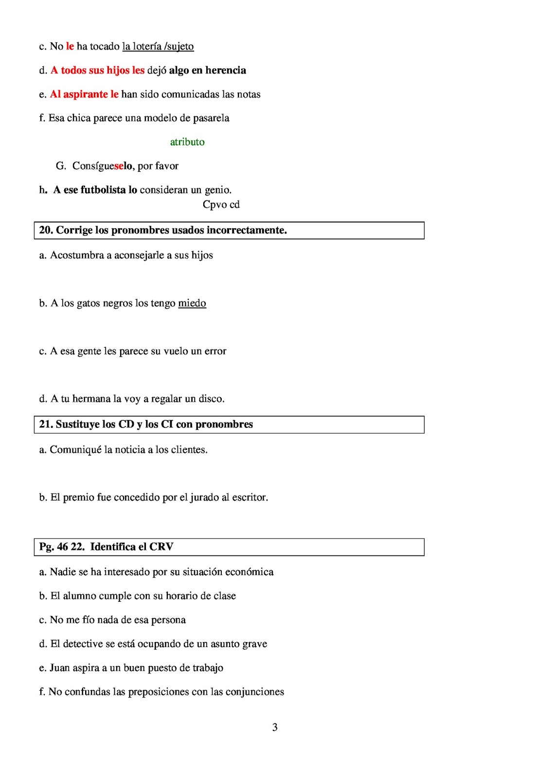 Lengua y literatura castellana ESO y BACHILLERATO: Ejercicios de ...