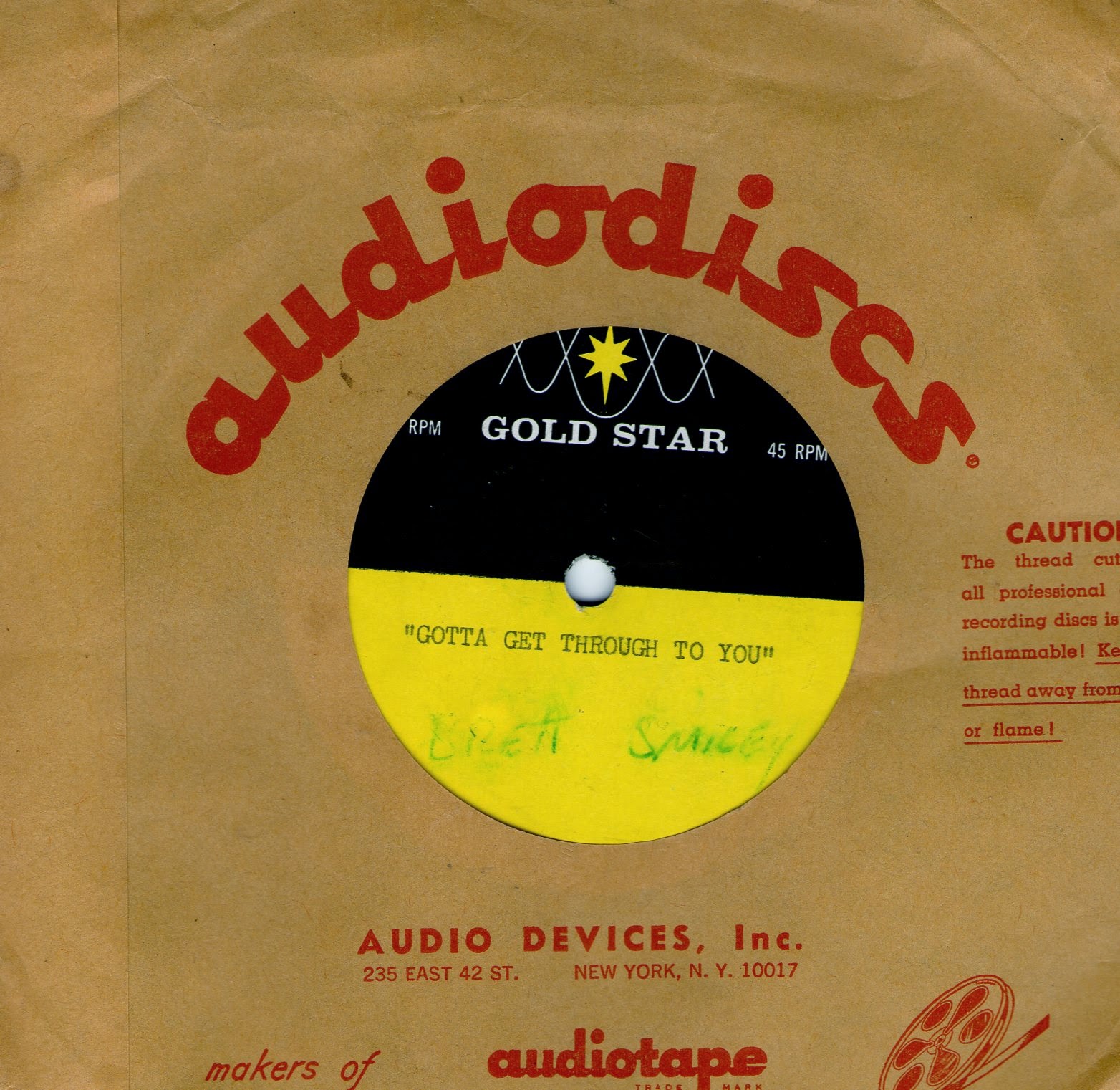 PUREPOP: Brett Smiley –Lying in The Sun –Unreleased Acetate (1969)