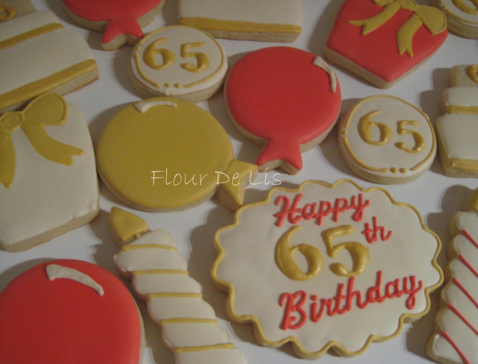 65th birthday, Birthday cookies, Birthday