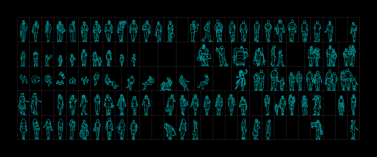 Human Figures 2d AUTOCAD Book Batiment Architecture human-figures-2d-autocad-book-batiment-architecture