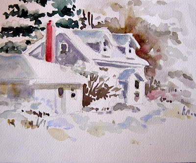 In and Out of The Studio: Contour Drawing/Snow