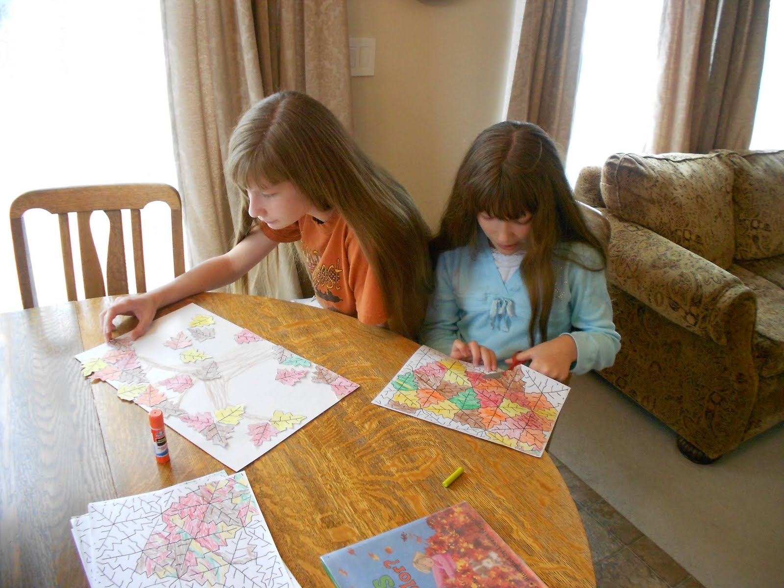 Almost Unschoolers: Fall Leaf Tessellation