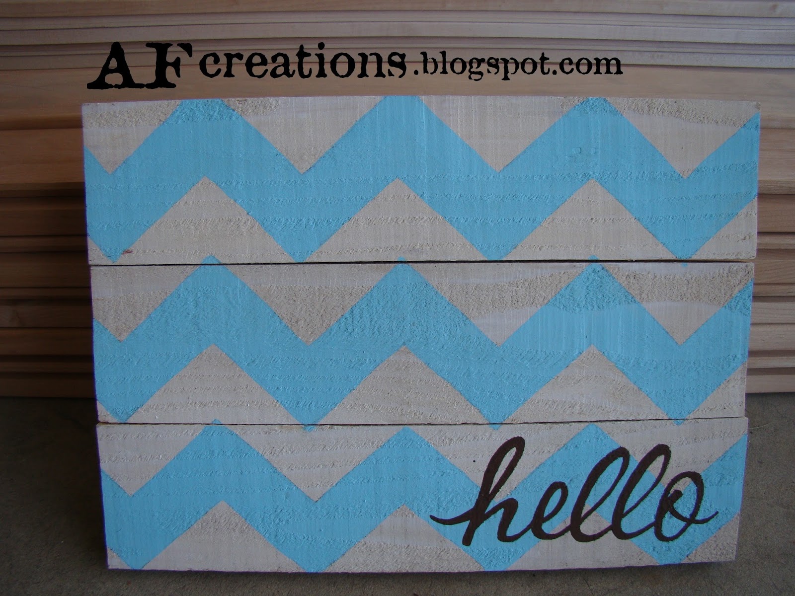 A~F Creations: "Hello" Chevron signs
