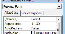 Lenguaje Visual Basic: Las ventanas de propiedades de Visual Basic