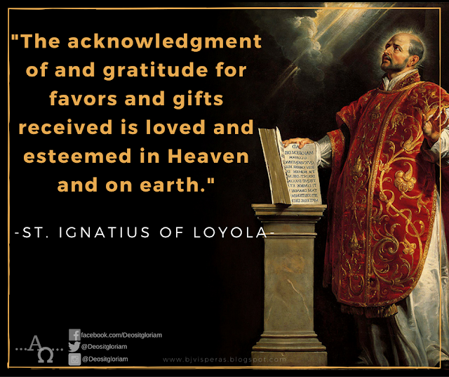 REFLECTIONS: A GUIDE TO LIFE'S JOURNEY: ST. IGNATIUS OF LOYOLA ON GRATITUDE