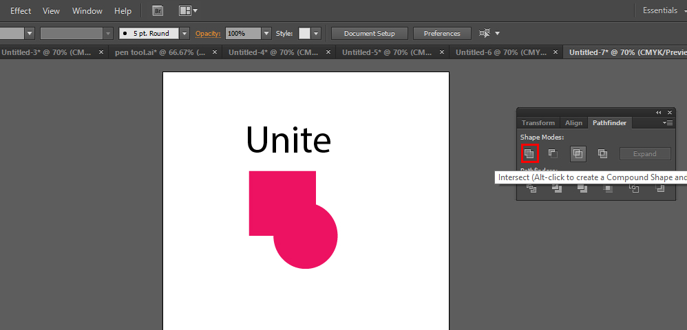 How does Pathfinder works on an overlap objects using illustrator ...