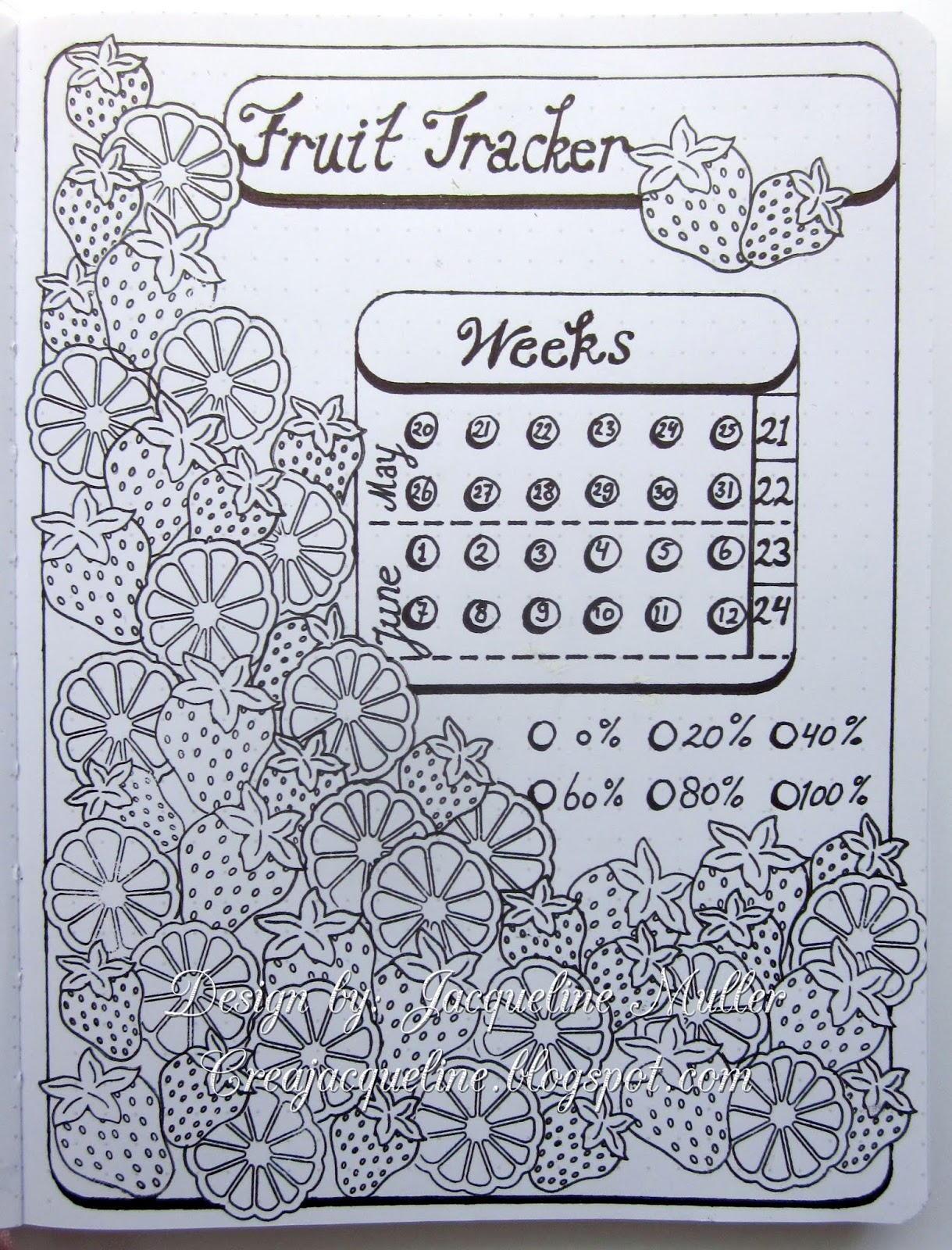 Bullet Journal - Fruit Tracker