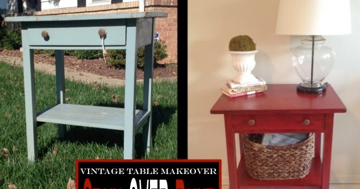 Two It Yourself: 'Antique' painted table using stain over paint