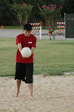 Volleyball Techniques:Serve technique of Underhand Serve | Volleyball ...