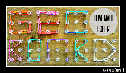 Homemade Geoboard | And Next Comes L - Hyperlexia Resources