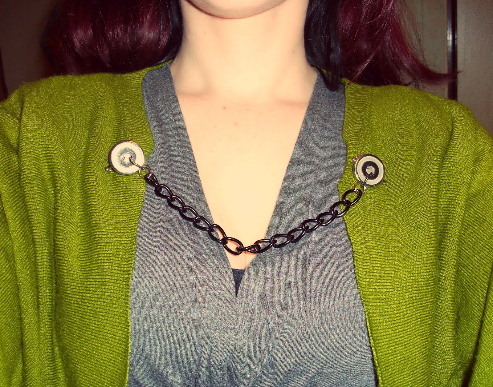 Craft, Thrift, or Die: DIY cardigan clips