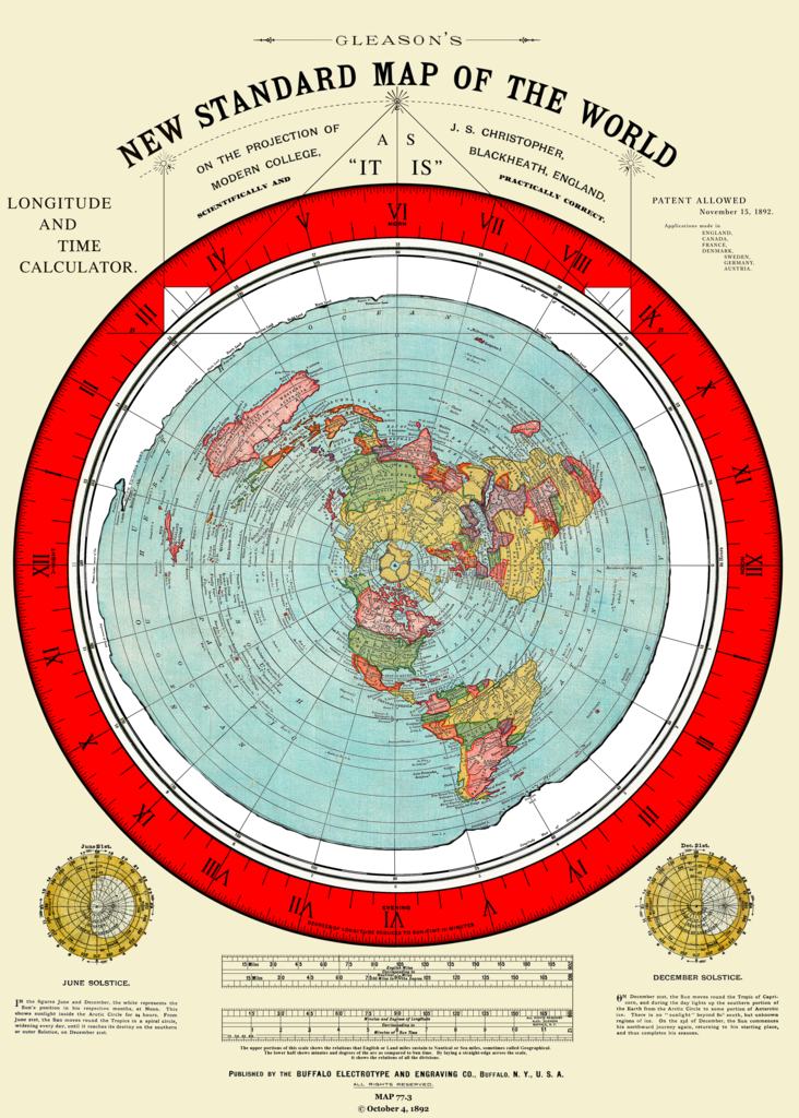 Peta bumi datar resolusi tinggi