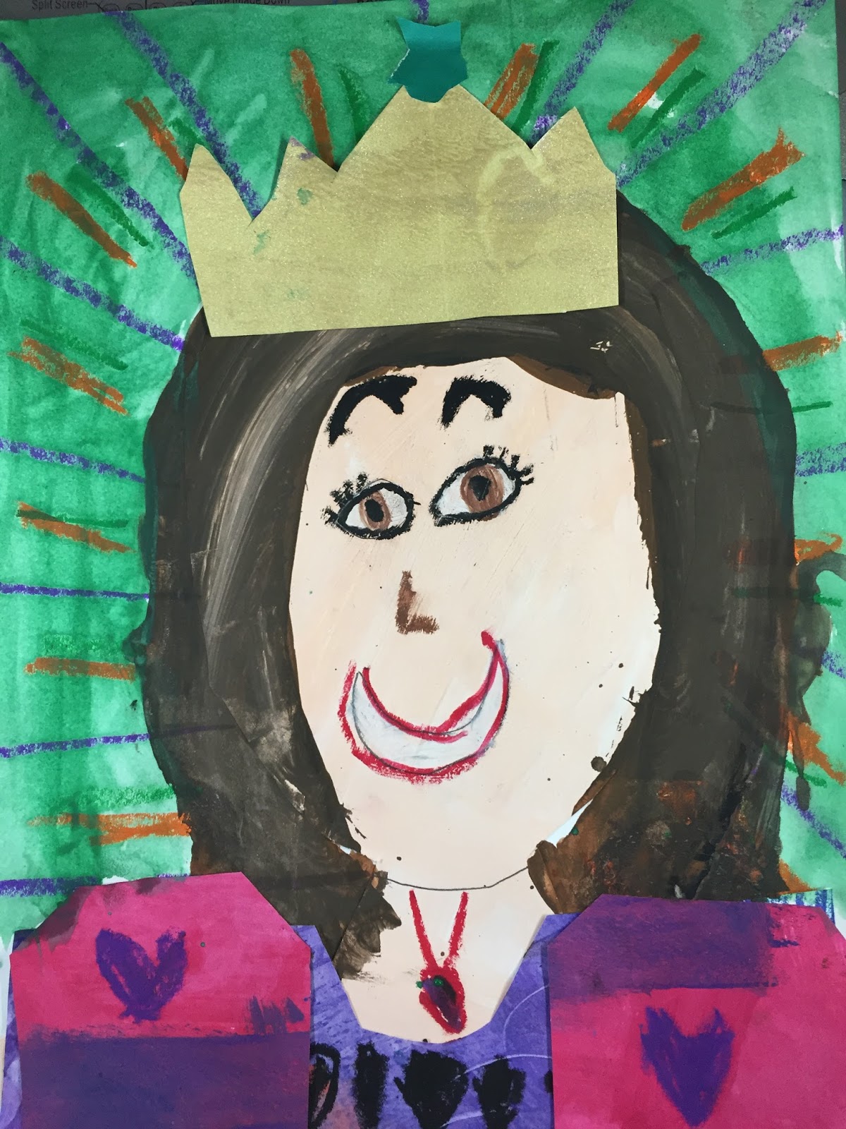 Elements of the Art Room: 1st grade Royal Self Portraits