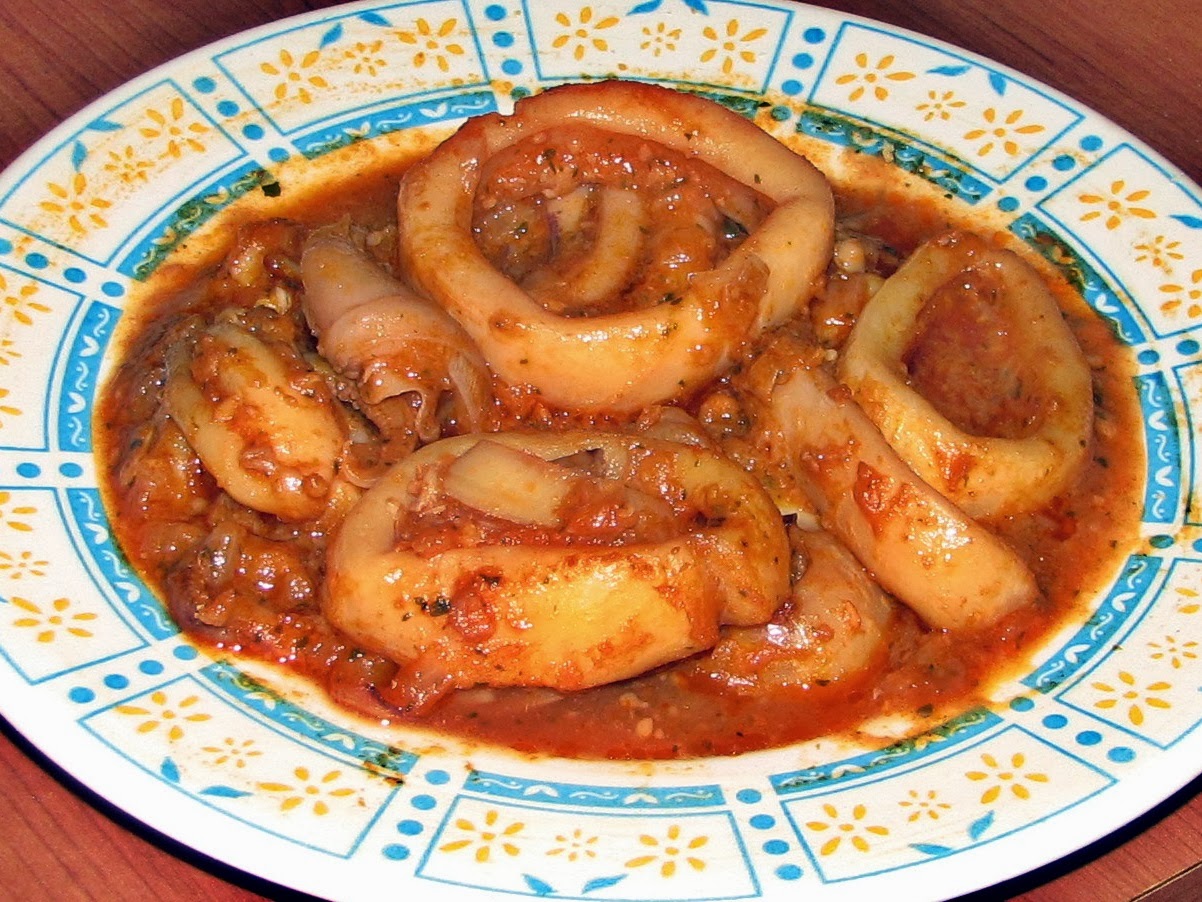 corderete: CALAMARES EN SALSA