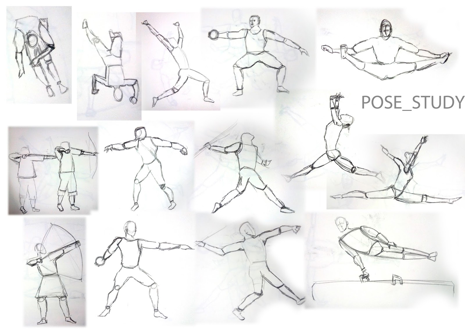 Art_Jam: Pose study_Pencil drawings