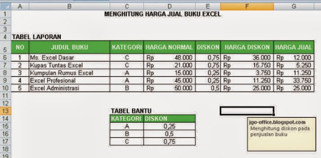 Rumus Terbaru Menghitung Diskon Penjualan dengan Excel Terbaru - Rumus ...