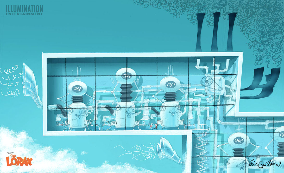 eric guillon: O'hare and the Air factory. Early sketches