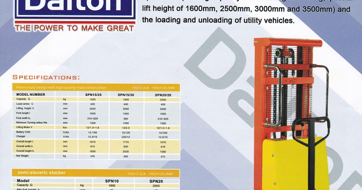 Staker Semi Elektrik Dalton Surabaya-Gresik-Sidoarjo - GUDANG HAND STACKER