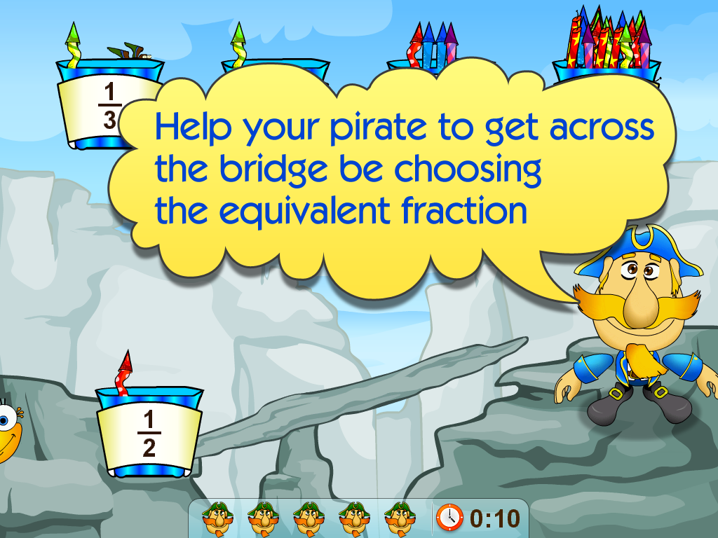 Fractions. Smart Pirate
