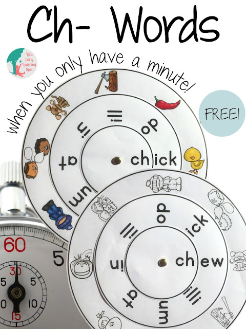 Classroom Freebies Too: Ch- Words: Word Wheel