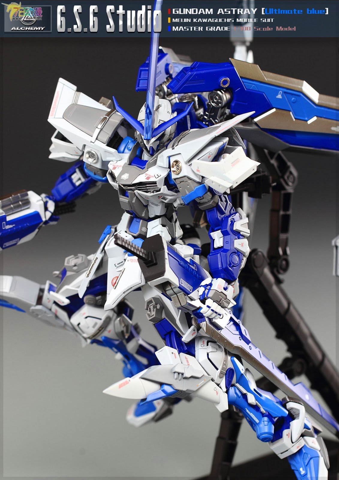 GUNDAM GUY: MG 1/100 Gundam Astray Ultimate Blue Frame - Customized Build