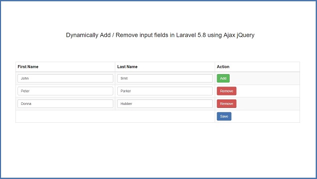 Dynamically Add Remove Input Fields In Laravel 5 8 Using Jquery Ajax