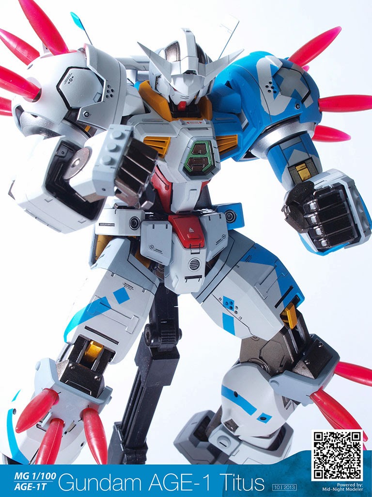 Custom Build: MG 1/100 Gundam AGE-1T Titus "Amuro Ray Colors"