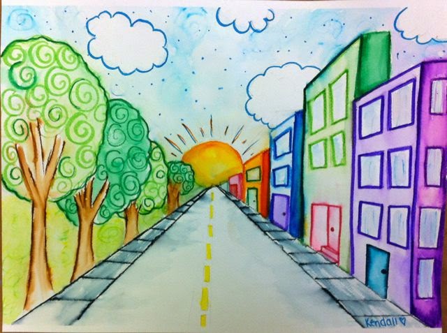Room 101 Art: One Point Perspective, ages 10-12