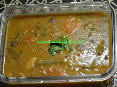 My Kitchen Flavors - Bon Appetit!: Mixed Veg Sambar - a M/W Recipe