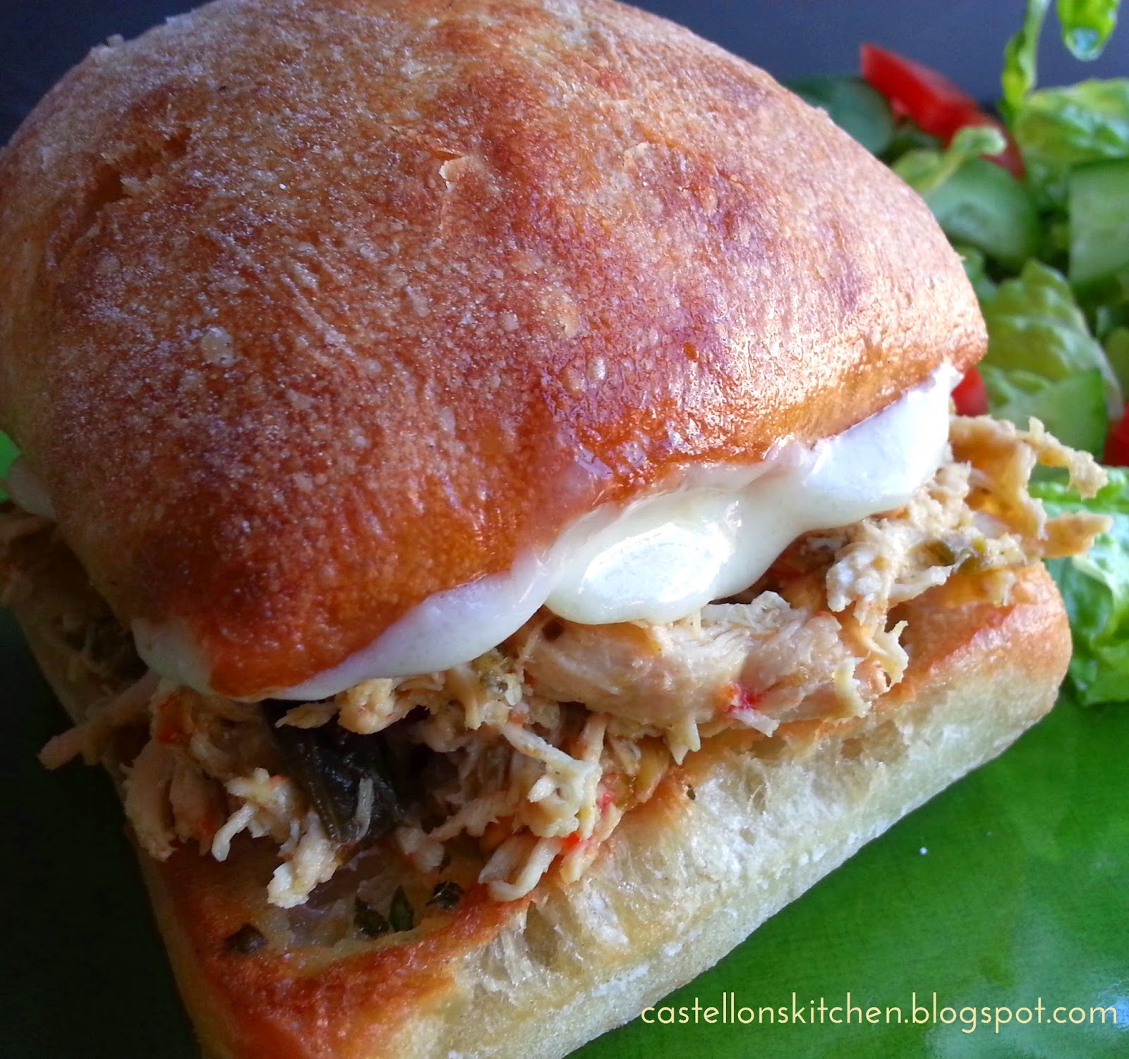 Castellon's Kitchen: Ciabatta Chicken Sandwiches with Peppers and Leeks